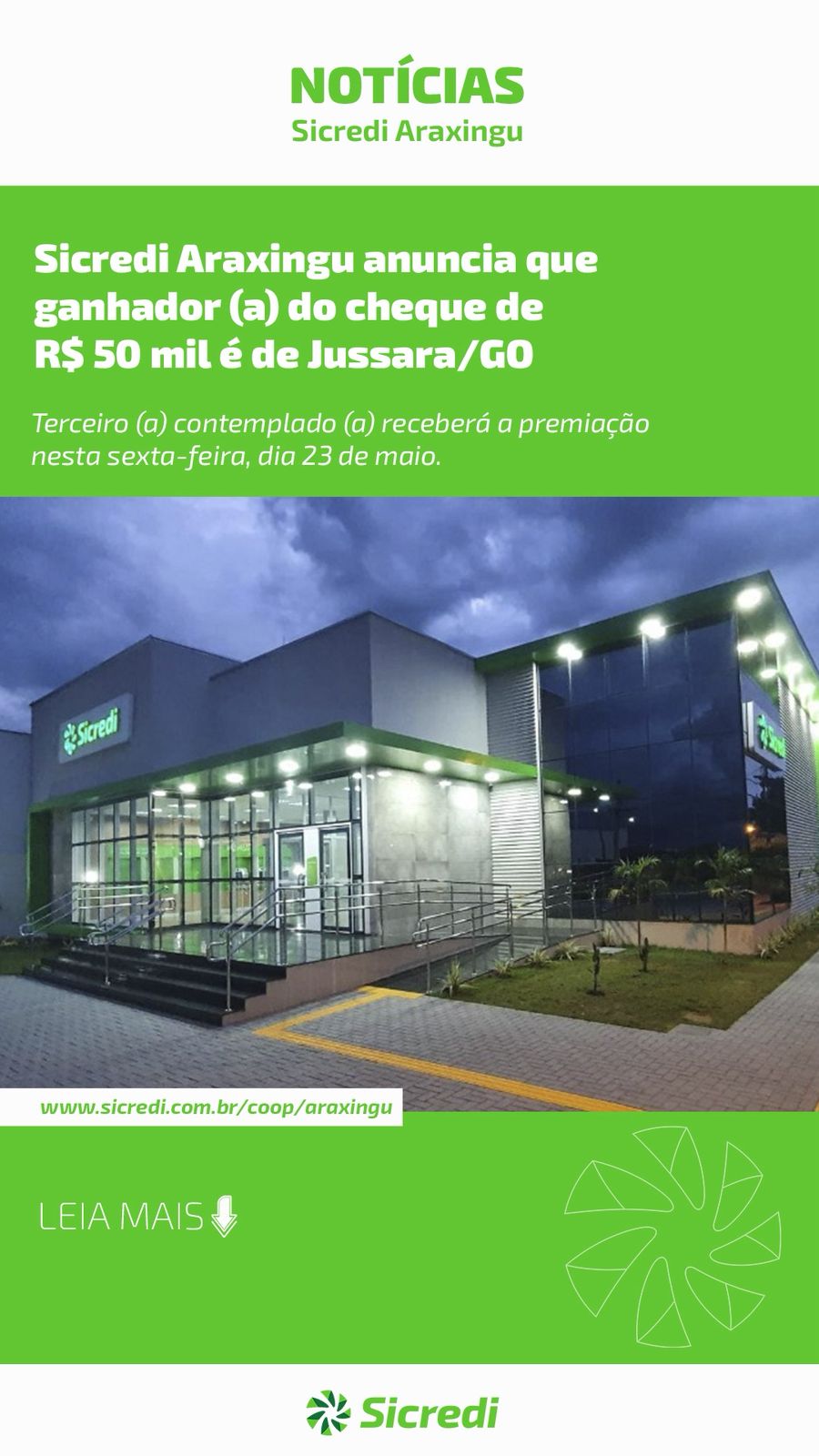 Sicredi Araxingu anuncia que ganhador (a) do cheque de R$ 50 mil é de ...